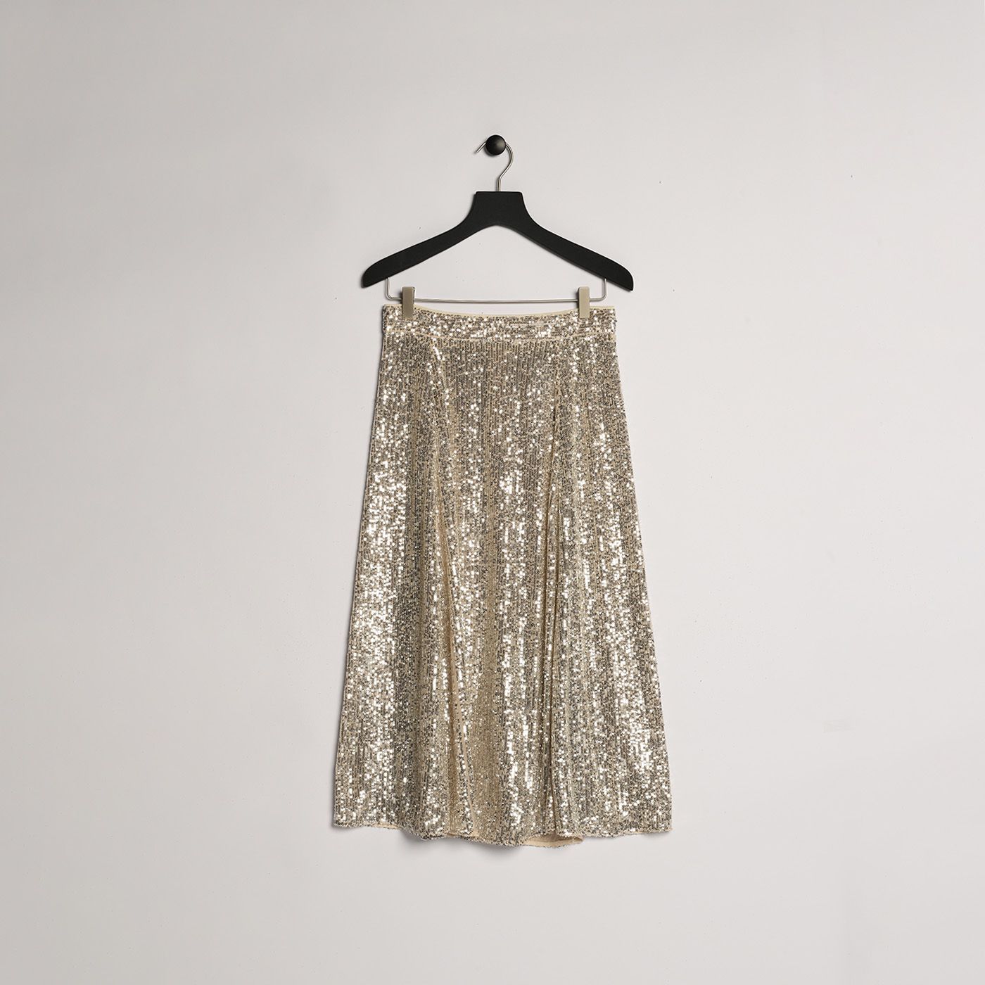 Kjol 38 beige paljetter, H&M | Arkivet